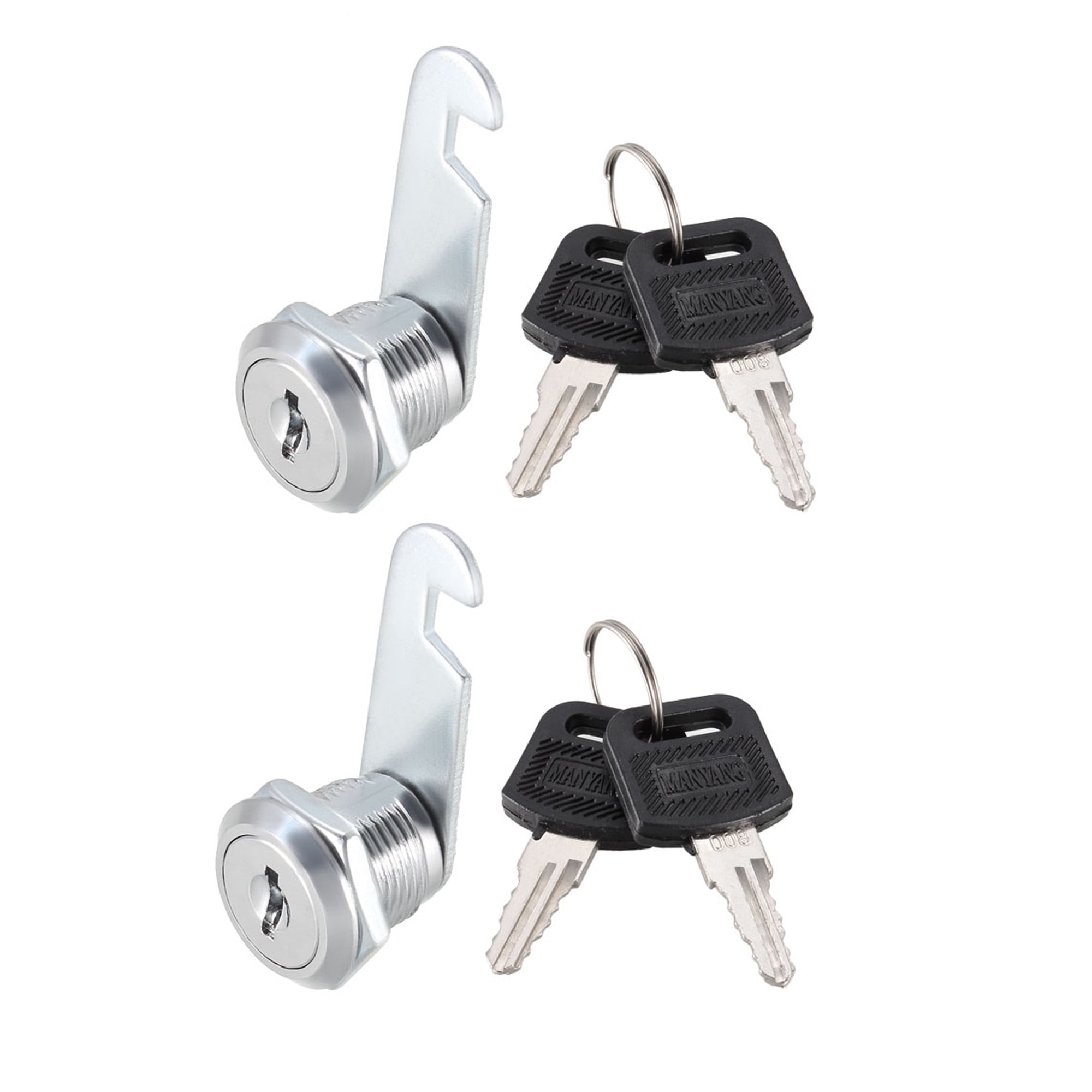 Cam Lock 16mm Cylinder Long Fit Up to 5/16-inch Thick Panel Keyed Alike ...