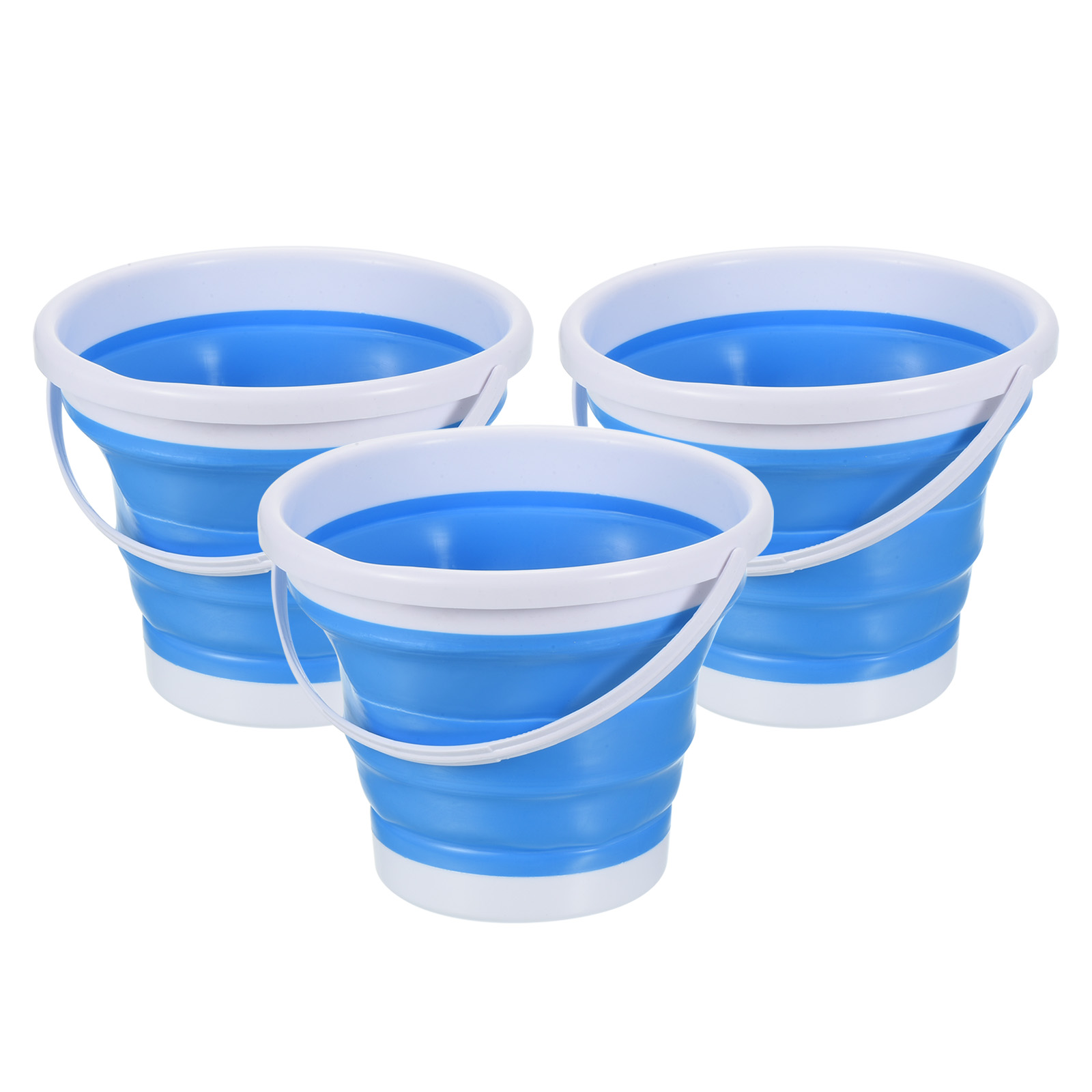 Uxcell 5L Collapsible Bucket, Portable Folding Beach Bucket for Camping ...