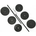 BalanceFrom Fitness 100 lbs Barbell Vinyl Standard Weight Set with ...