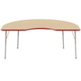 48in x 72in Kidney Premium Thermo-Fused Adjustable Activity Table Maple ...