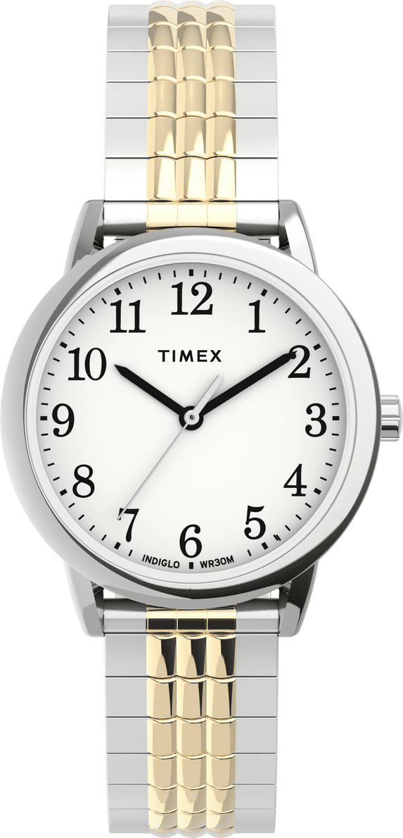 Timex Women's Easy Reader 30mm Perfect Fit Watch – Silver-Tone Case ...