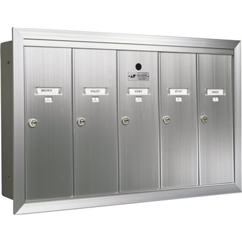 RECESSED VERTICAL GANG MAILBOX 5-GANG ALUMINUM - Walmart.com - Walmart.com