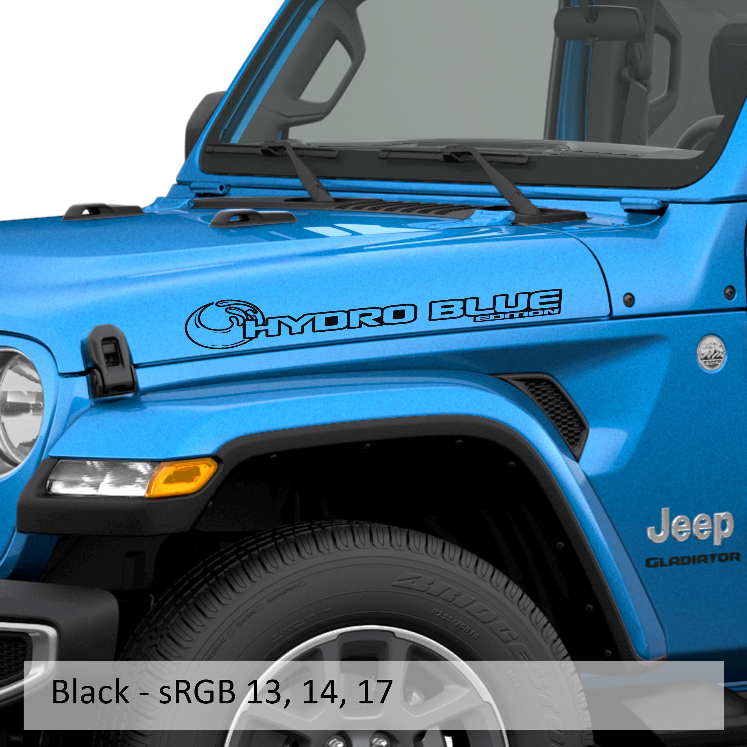 Collectible Decals Hydro Blue Edition Side Hood Decal Set - Walmart.com