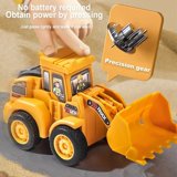4pcs Engineering Vehicle Model Press Sliding Car Excavator Bulldozer ...