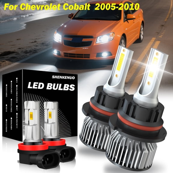 For 2005-2010 Chevrolet Cobalt LED Headlight Bulbs 9007/HB5 High/Low ...