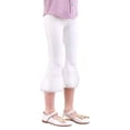 HUANBAI Girls Summer Casual Capri Pants Flared Leggings Stretchy Soft ...