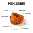 7-in-1 Leather Knitting & Crochet Wrist Ruler, Stitch Wrap Measuring ...