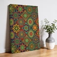 Bohemian Abstract Floral Canvas Wall Art for Living Room, Boho Tribal ...