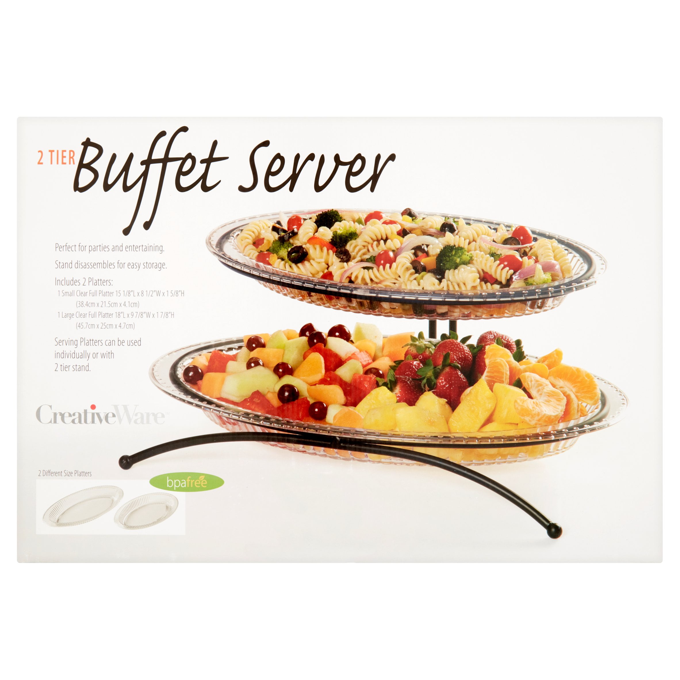 Creative Ware Tier Buffet Server, 2 count - Walmart.com