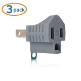 Cable Matters 2 Prong to 3 Prong Adapter, Polarized Grounded Plug ...