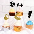 Guangmc 20pc Fitness Cake Toppers Glitter Dumbbells Birthday Supplies ...
