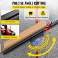 Precision Miter Gauge, 24" Aluminum Table Saw Miter Gauge w/ 60 Degree ...