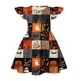 Abcomgle Girls Halloween Dresses Size 10-12 Cute A-Line Flutter Sleeve ...