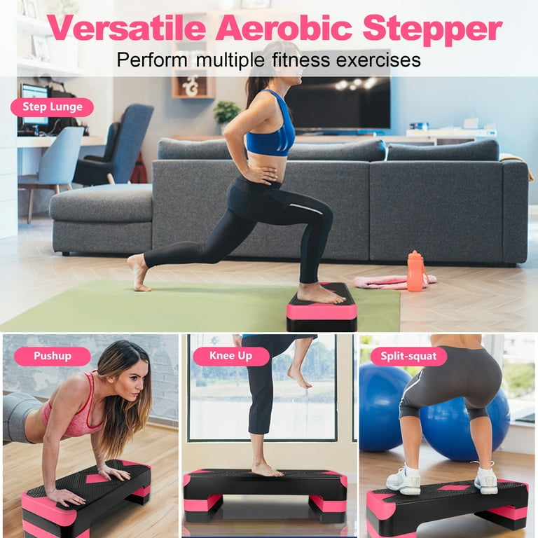Klb Sport 30 Inch Adjustable Workout Step Platform KL Sport Adjustable ...