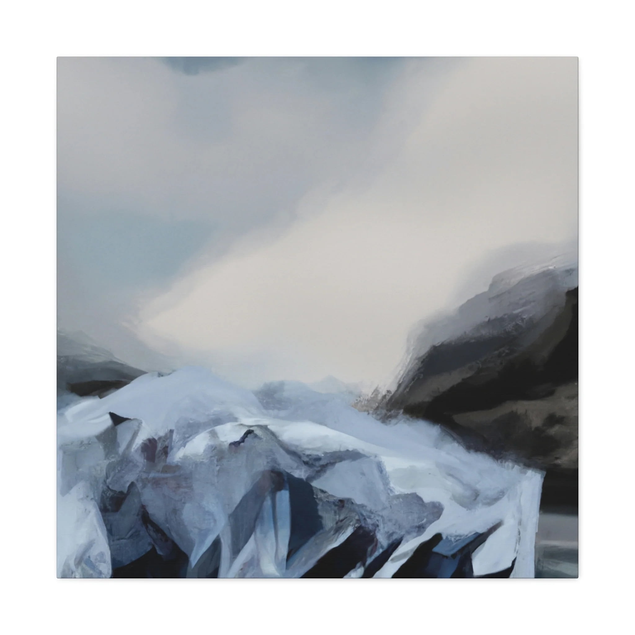 Glacier's Frozen Reflection - Canvas - Walmart.com