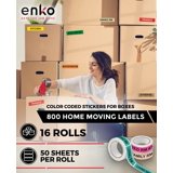 enKo - Home Moving Packing Labels Stickers for Box - Color Coded for ...
