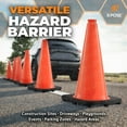 Xpose Safety 18 Inch Orange Traffic Cones Multipurpose PVC Plastic ...
