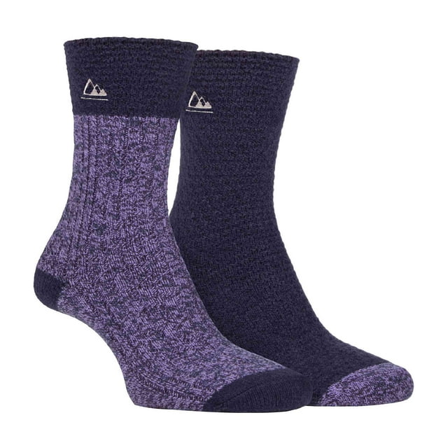 2 Pairs Womens Cushioned Walking Boot Socks | Storm Valley | Soft ...