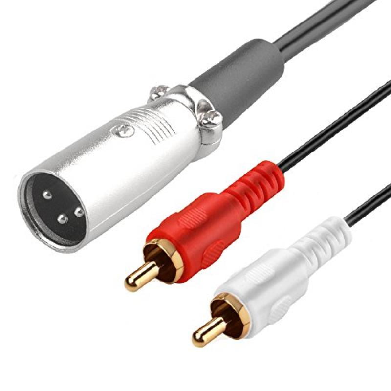 TNP Premium RCA Y Adapter Cable Splitter (6 Inch) - RCAF to Dual RCA Y ...