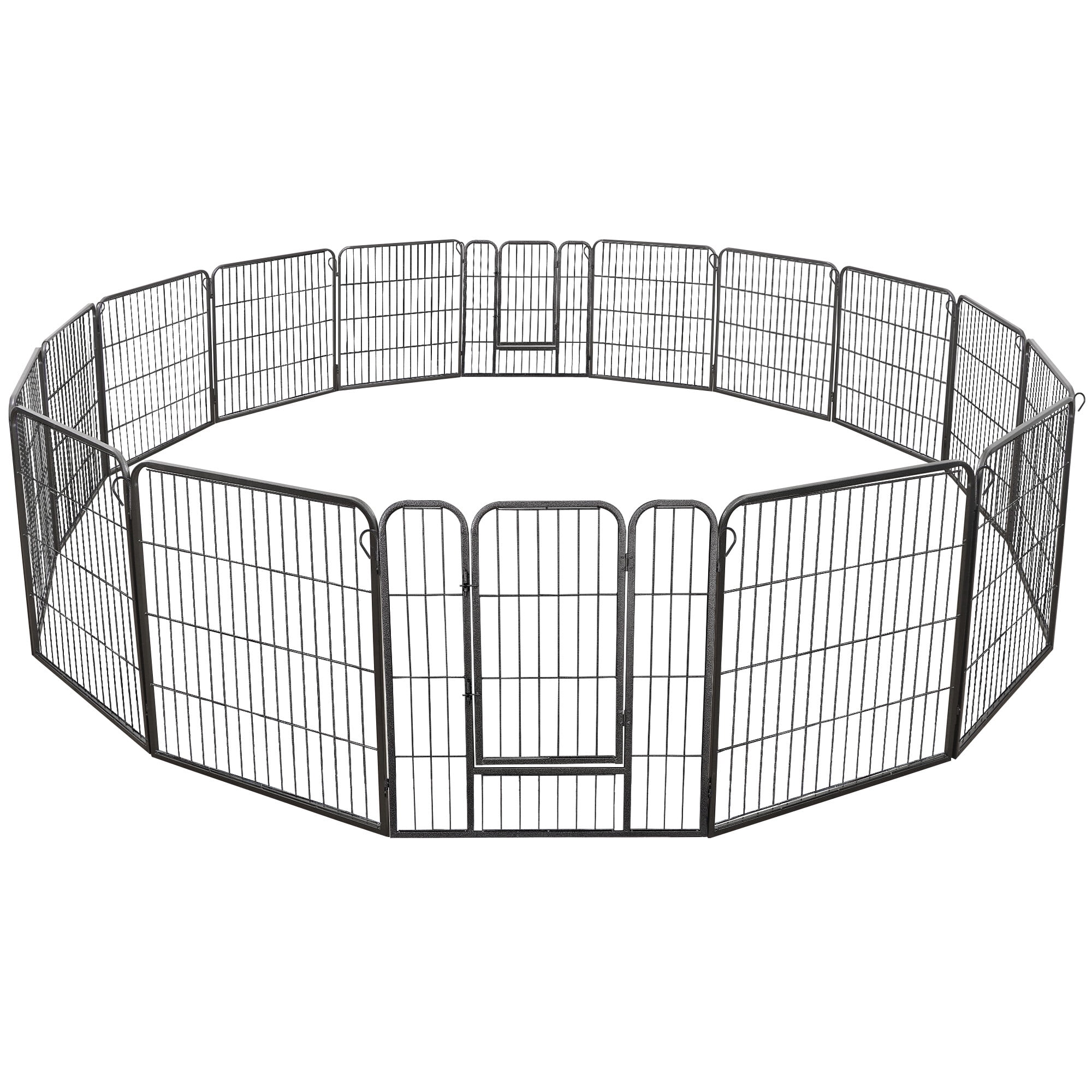 ZENY 32" Height Metal Dog Playpen 16 Panels for Large/Medium/Small Dogs ...