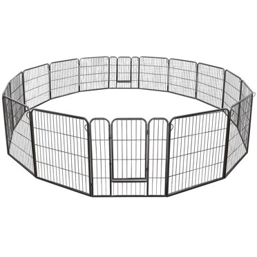 Aukfa Dog Playpen- 8/16 Panels Dog Pen Outdoor 24"/31.5"/40" Height Dog ...