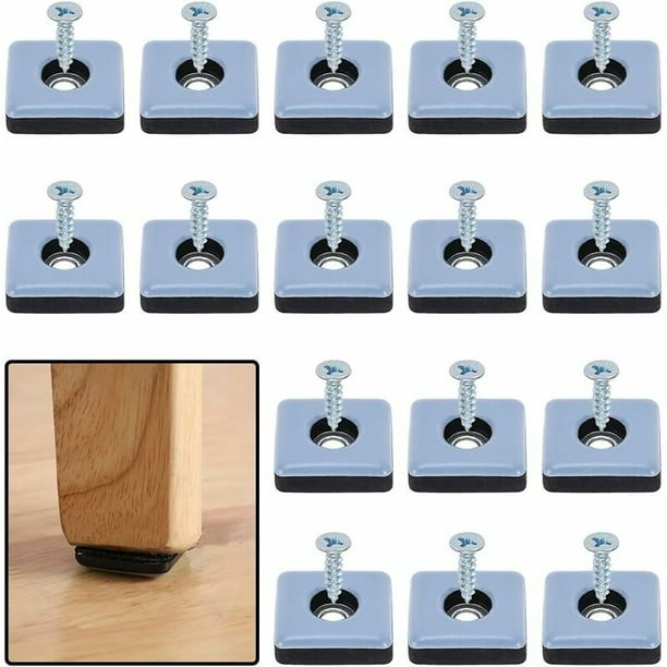 Heavy Furniture Glides Square Self Adhesive Teflon Sliders with Anti ...