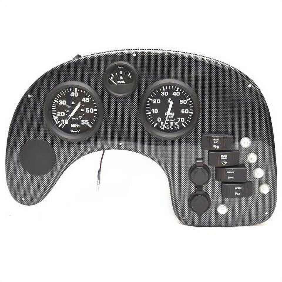 Excel Boat Gauge Panel EX-24-16 | 17 1/4 Inch Black Silver - Walmart.com