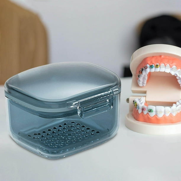 Baohd Denture Case Denture Bath Box Cleaning Storage Denture Bath Box ...