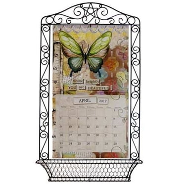 Lang Wrought Iron Wall Hanging Calendar Frame with Storage - Walmart.com