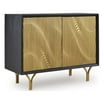 Madison Park Traditional Hanley 2 Doors Accent Cabinet with Black MP130 ...