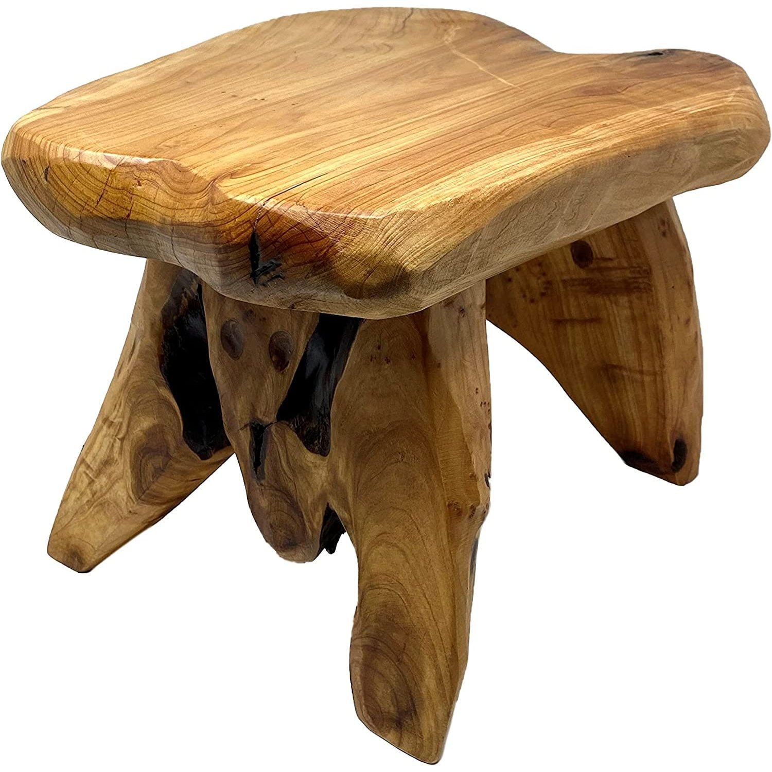 Bilot Natural Tree Stump Stool Live Edge Cedar Wood Plant Stand, Stool ...