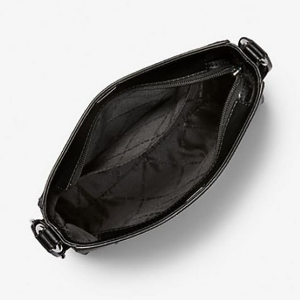 Michael Kors Womens Small Leather Crossbody Bag (Black Michael Kors Womens Small Leather Crossbody Bag (Black