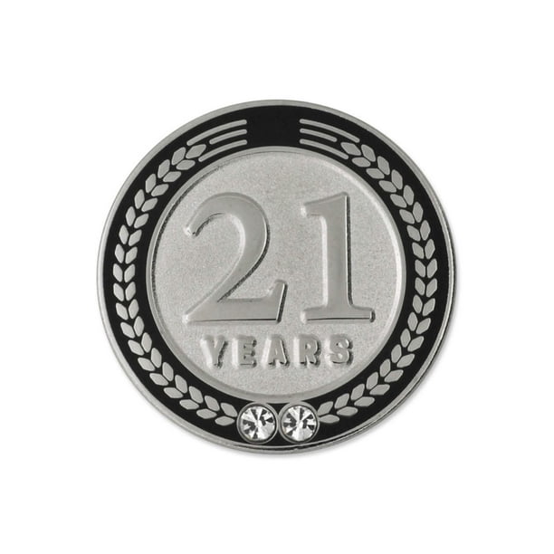 PinMart's 21 Years of Service Award Employee Recognition Gift Lapel Pin ...