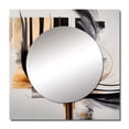 Designart "Art Deco with a Golden Touch III" Abstract Square Mirror For ...