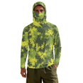 Bulopur Green Camo Print Men’s Long Sleeve Sun Hoodie, UPF 50+ Fishing ...
