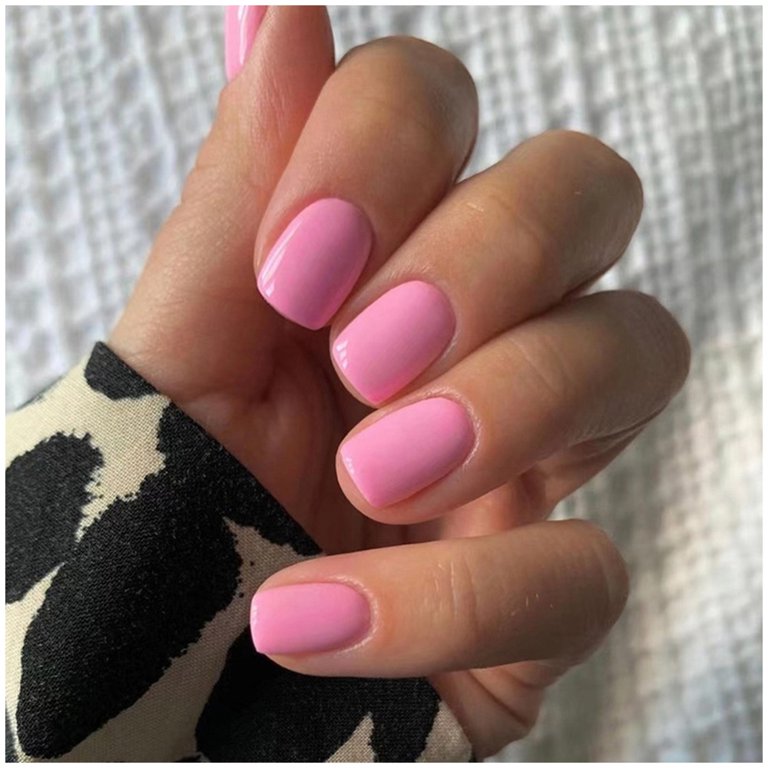 Simple Pink Acrylic Nails
