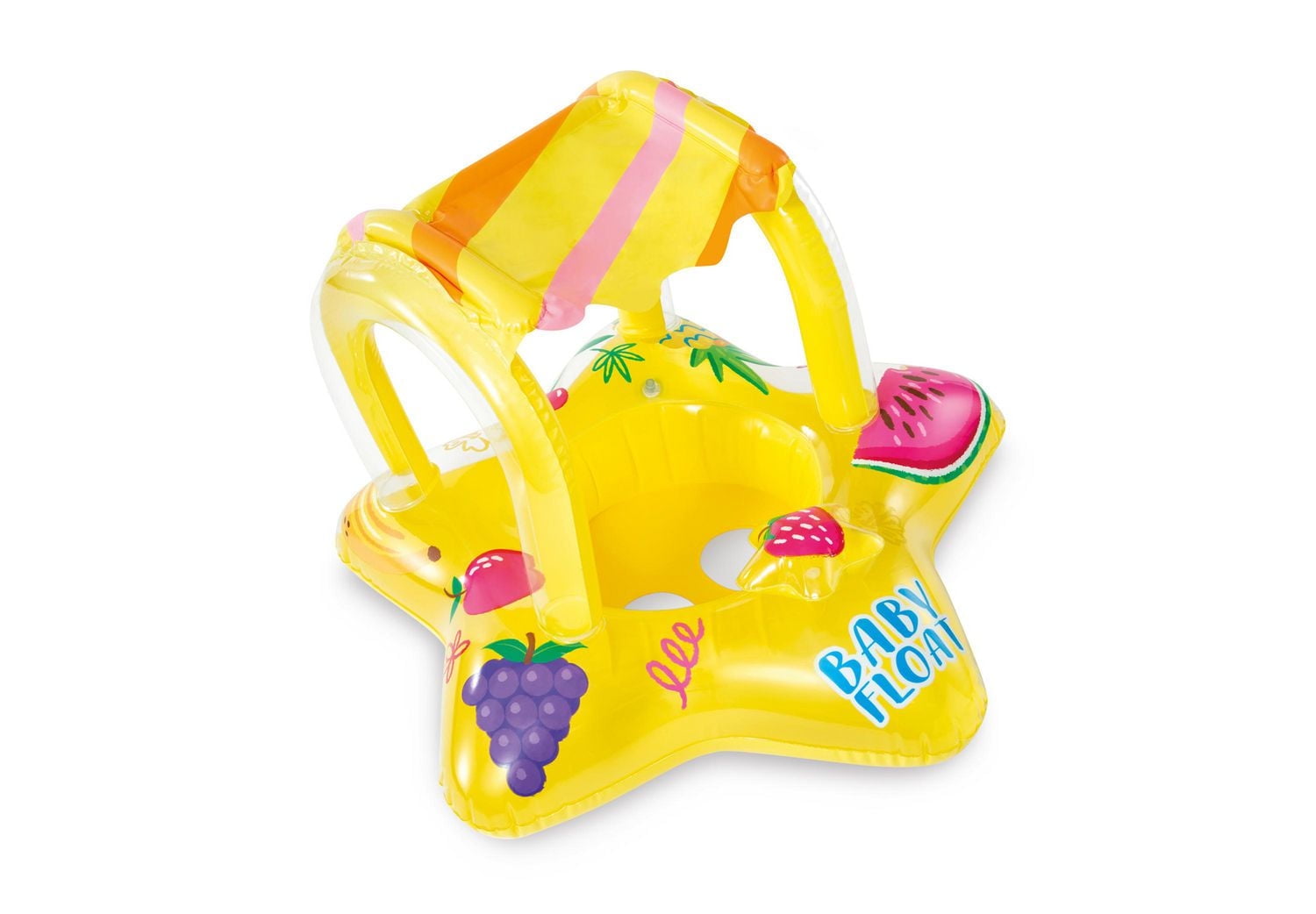Intex Yellow Kiddie Inflatable Pool Float with Sunshade - Walmart.ca