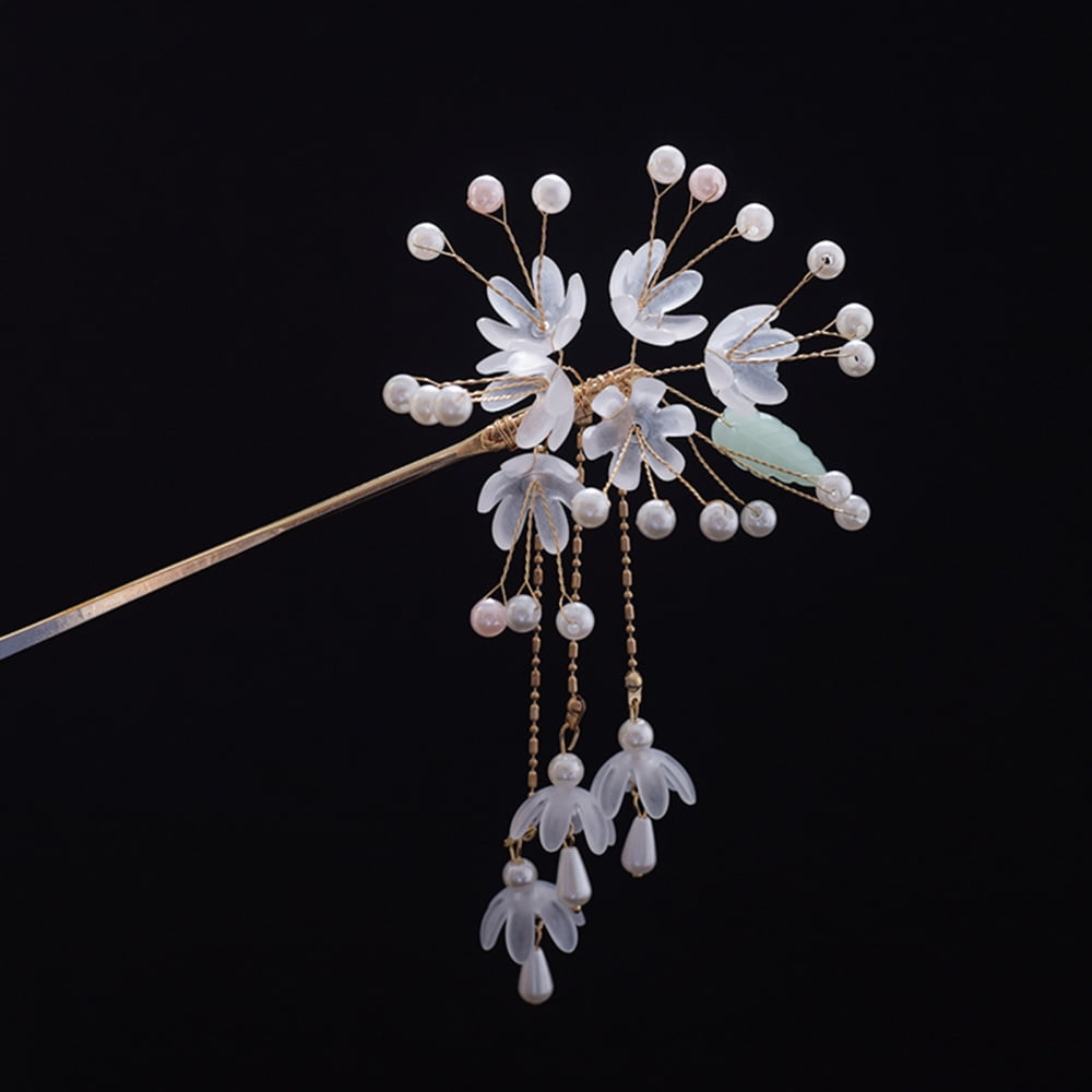 Chinese Women Hair Chopsticks Pin Prong Updo Chignon Pins with Tassel ...