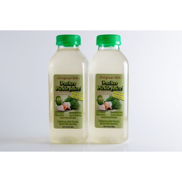 Pucker Pickle Juice 2 pack of Original Dill Flavor in 16 ounce bottles ...