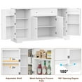 Homfa Dining Storage - Kitchen Sideboard, Pantry Cabinet with Hidden ...