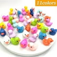 110 Pieces Mini Resin Ducks Tiny Ducks Miniature Duck Micro Garden ...
