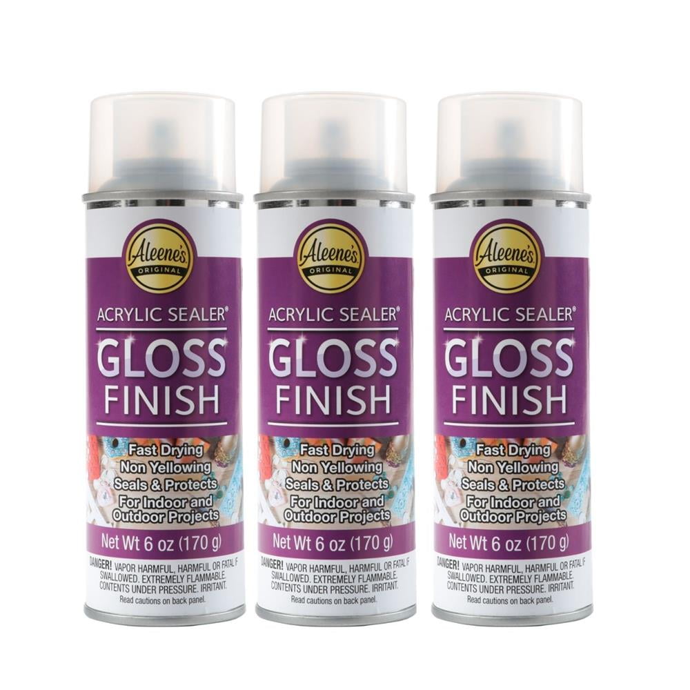 Aleene's 6 oz Spray Acrylic Sealer, Clear Gloss, 3 Pack - Walmart.com