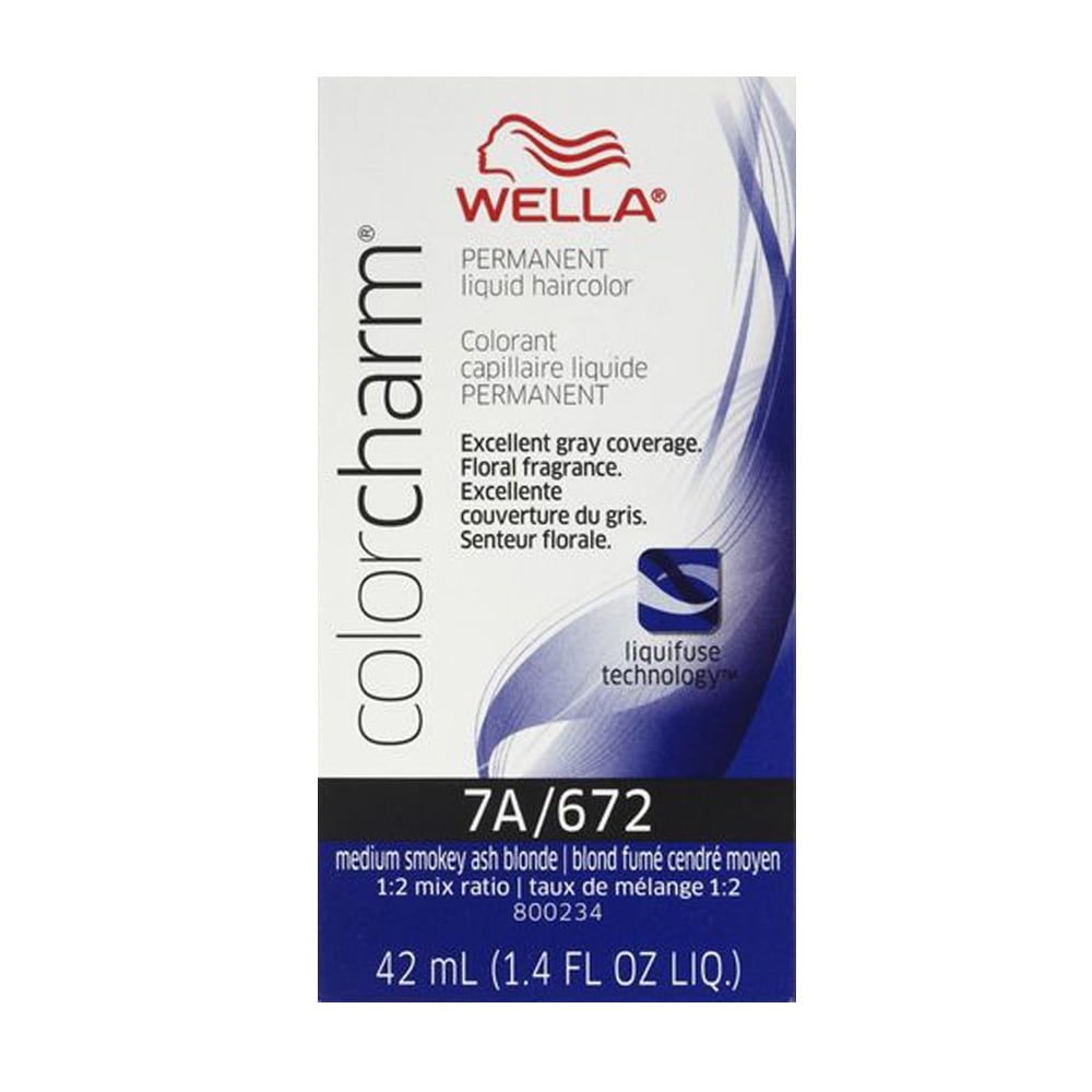 Wella - Wella COLOR CHARM, HAIR COLOR Permanent Liquid Haircolor, 7A ...