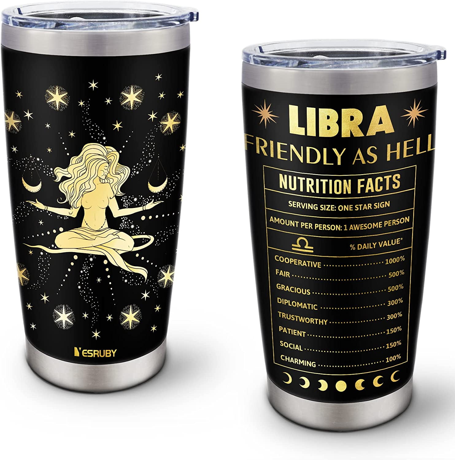 Libra Gifts Coffee Tumbler 20oz - Zodiac Gifts, Astrology Gifts For Women, Libra Zodiac Gift ...