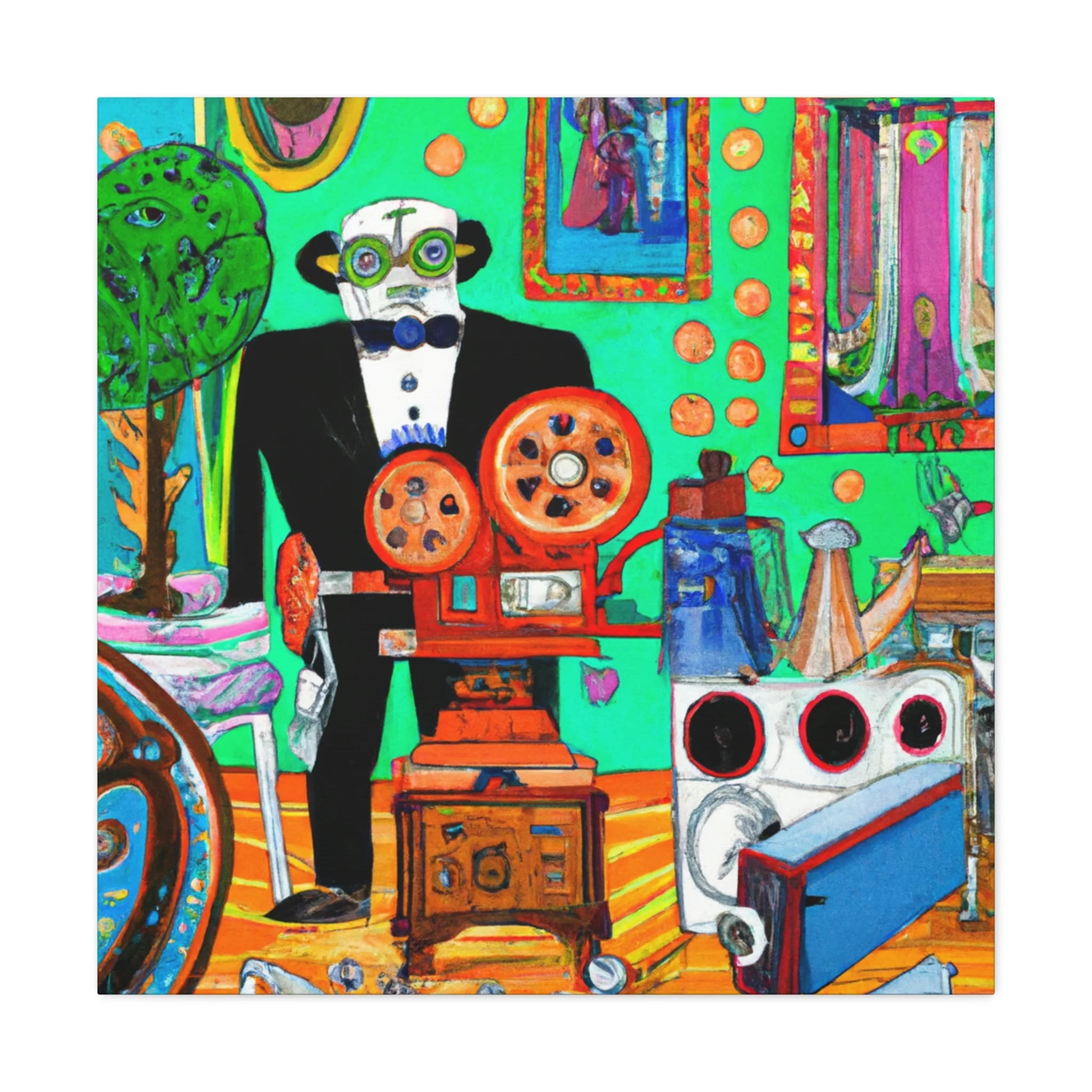 Movie Projector Globe - Canvas - Walmart.com