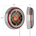 United States Marine Corps Chrome Double Ring Neon Clock - Walmart.com