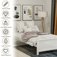 Twin Bed Frame, Modern Wood Platform Bed Frame with Headboard and ...
