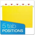 81606EE Recycled Hanging Folders, Letter Size, Yellow, 1/5 Cut, 25/BX ...