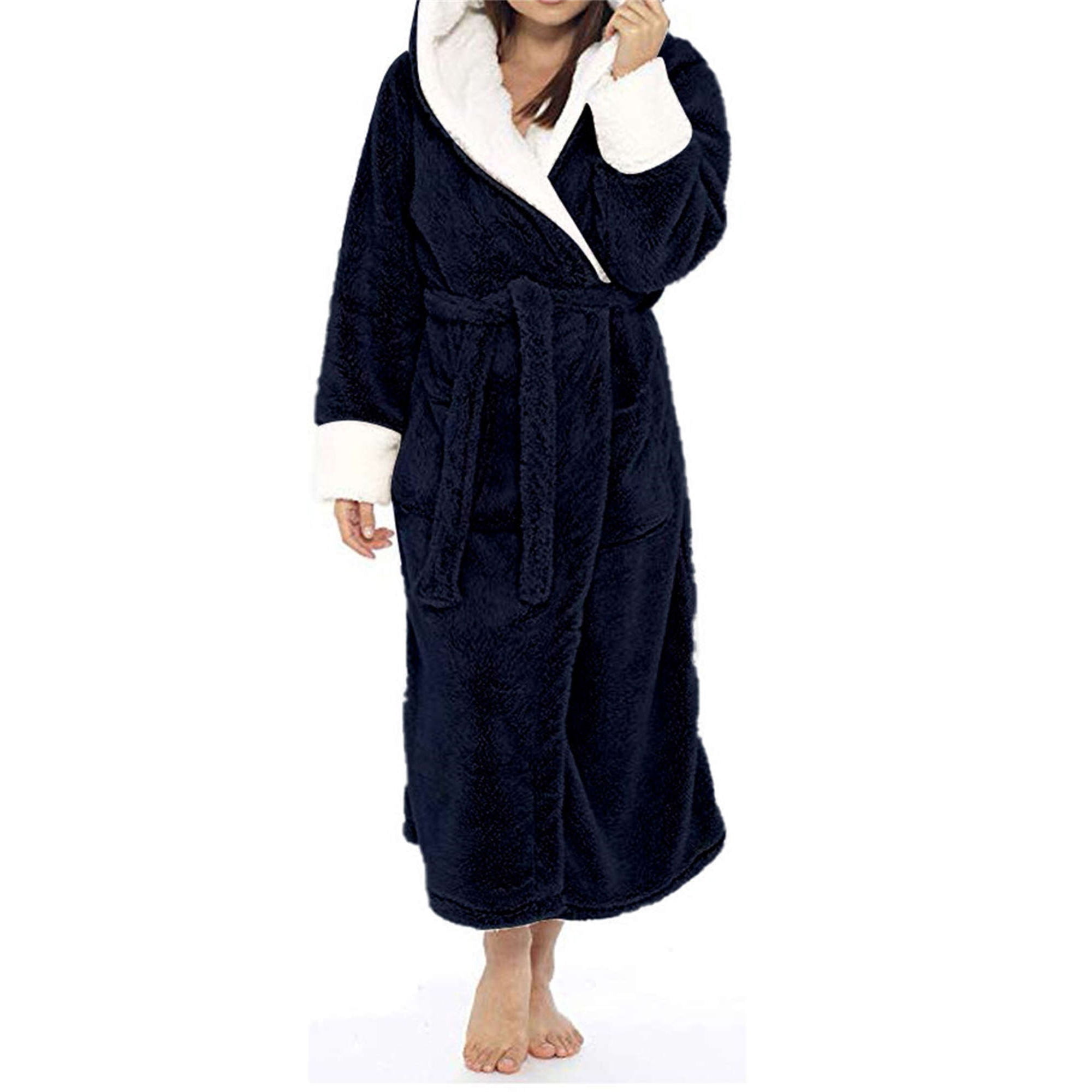 Click here for Relayinert Women Bathrobe Flannel Warm Long Girl W... prices