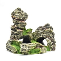 Tunhigl Resin Mountain Cave Fish Tank Ornament, Natural Rock Look ...